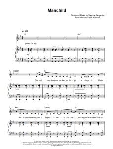 Manchild Sabrina Carpenter Piano Sheet Music: Chords & Tutorial